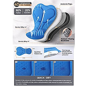 Cycorld Mountain-Bike-Shorts-Mens-Padded MTB Biking Baggy Cycling Short Padding Liner with Zip Pockets(Grey,Medium)