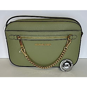 Michael Kors Jet Set Large Crossbody bundled Purse Hook (Light Sage)