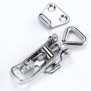 Marinebaby 2PCS Toggle Latch Clamp Stainless Steel Cabinet Hinge Lockable clamp,Boat Anti Rattle Latch