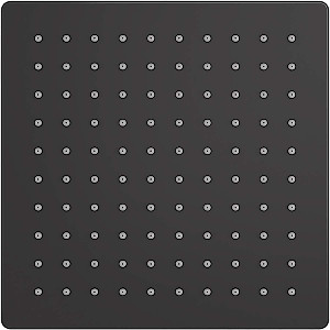 KOHLER 26148-G-BL Honesty 8 Inch Single-Function Rainfall Showerhead, Wall- or Ceiling-Mount Square Shower Head, 1.75 GPM, Matte Black