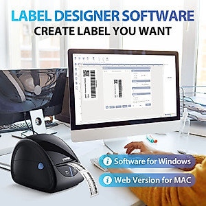 iDPRT Label Printer - SP310 Direct Thermal Label Maker, Desktop Label Printer for Home, Office & Small Business, 1" to 3.35" Label Width for Barcode, Addresses, Mailing, Support Windows, Mac & Linux