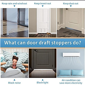 IN2CA Bottom of Door Draft Stopper - Weather Stripping Door Seal for Exterior & Interior Doors - Garage Window Blocker Noise Dust Insulation Draft Guard - Pack of 2 (White, 2" W x 39" L)