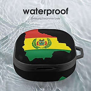 Flag Map of Bolivia Print Cover Compatible for Galaxy Buds 2 Pro/Galaxy Buds 2/ Galaxy Buds Pro/Galaxy Buds Live Carrying Protector Case
