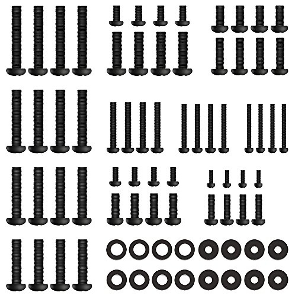 PERLESMITH Universal TV Mounting Hardware Kit Fits Most TVs, Includes M4, M5, M6 and M8 TV Screws, Washers and Spacers for TV and Monitor Mounting up to 80 inches, PSUHP