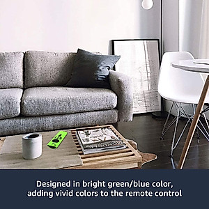 [2 Pack ] 4K Firestick Remote Cover Case, Silicone Remote Cover Case Compatible with 4K TV Stick, Lightweight Anti Slip Shockproof (Glowing Green & Blue)