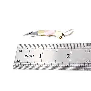 Tiny Folder Miniature Gadgets Collection Knife, Eastern Delights Pocket Smallest Multi Tool (Pink Shell)