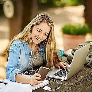 Apple MFi Certified 2 Pack Headphones Adapter & Splitter for iPhone, 2 in 1 Headphone Dual Lightning Adapter and Aux Audio Adapter + Charger Cable Splitter Compatible with iPhone 12 11 XS XR X 8 7