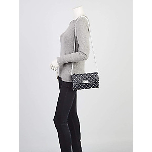 Valentino Black White Italy Rockstud Matelassé Leather Clutch Bag New