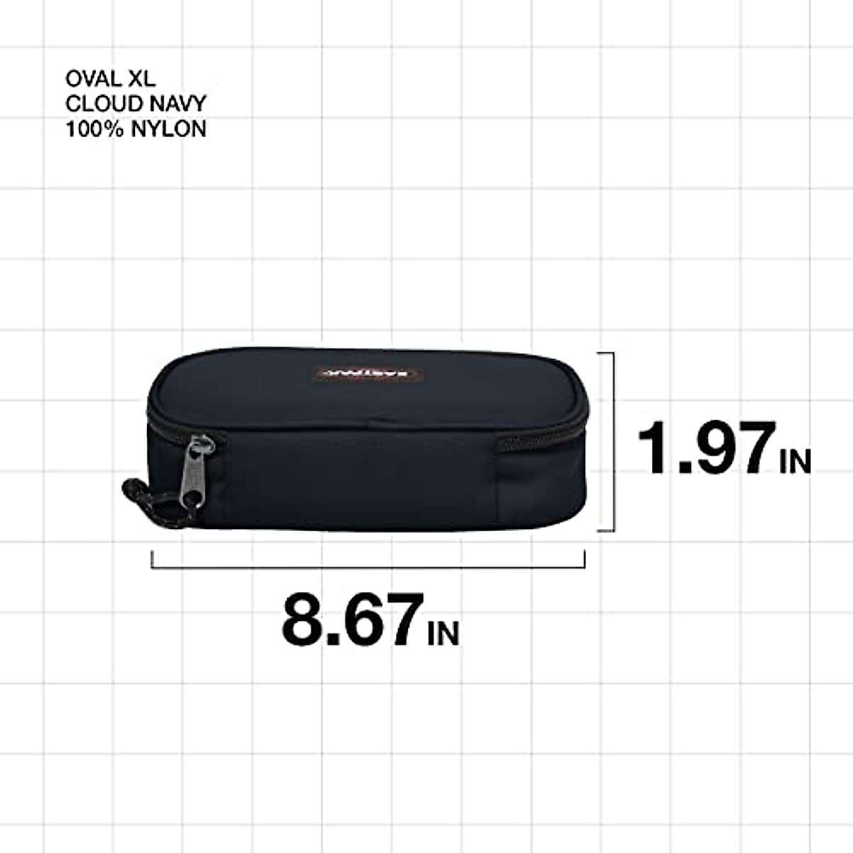 Eastpak Oval XL Pencil Case - For Travel, or Work - Cloud Navy