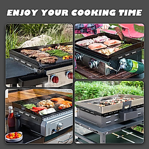 YORKING Wind Guards for Blackstone 28 inch Griddle,Upgraded Magnetic Wind Screens,Blackstone Griddle Accessories,Compatible with Rear Grease Cup, Hood and Side Shelf,Protect Flame, Hold Heat, Save Gas