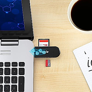 Vanja SD Card to USB Adapter, 3-in-1 USB-C USB-A Micro USB SD Card Reader,Trail Camera Memory Card Reader for PC/Laptop/Phone/Tablet, for SD SDXC SDHC MMC RS-MMC microSDXC microSD microSDHC UHS-I Card