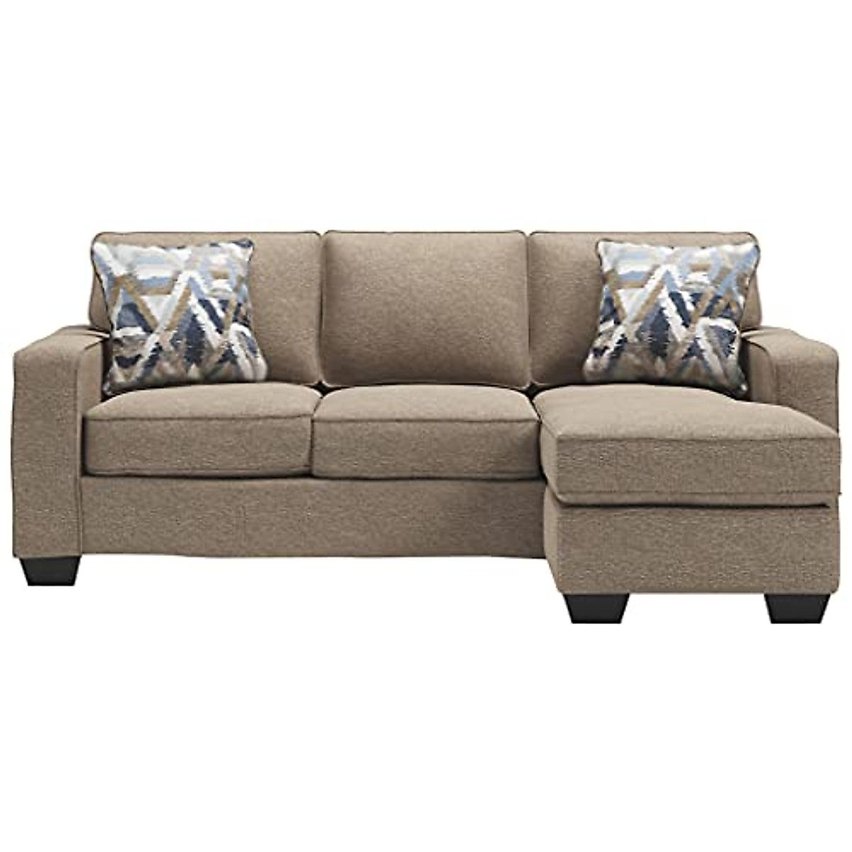 Signature Design by Ashley Greaves Modern Sectional Sofa Couch with Convertible Chaise Lounge, Gray