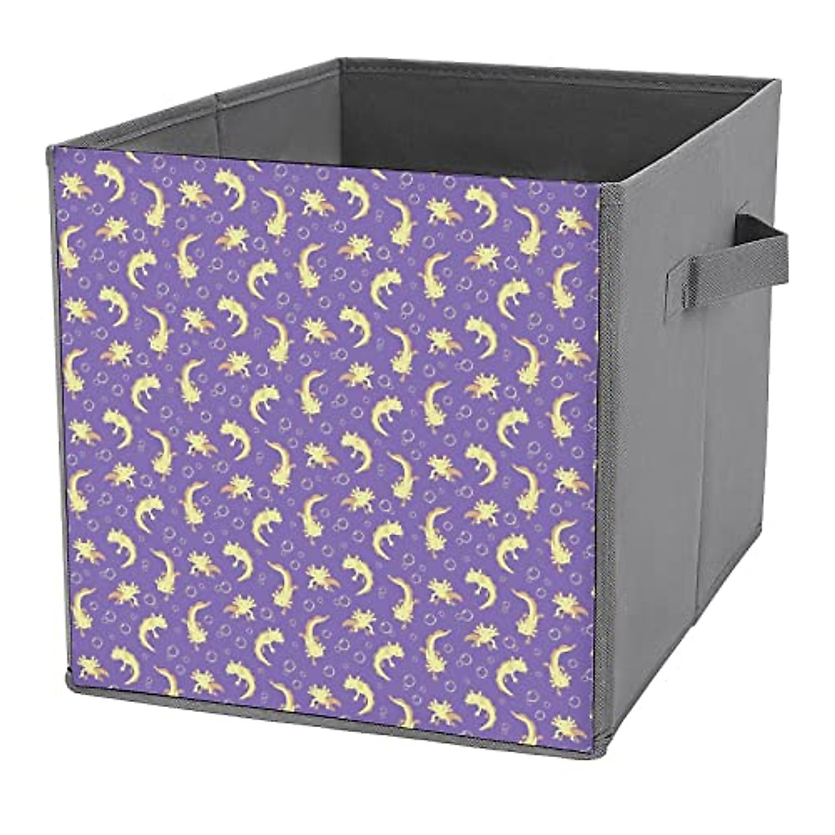 Cute Axolotl1 Collapsible Storage Bins Basics Folding Fabric Storage Cubes Organizer Boxes with Handles