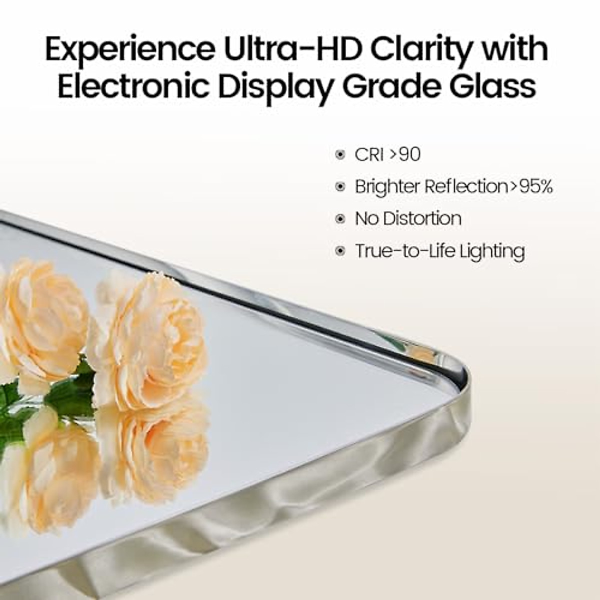 MOON MIRROR Polished Chrome Pivot Mirror for Bathroom, Tilt Bathroom Vanity Mirror,Rounded Rectangle Pivoting Mirror, Overall 24.33 x 28 inches(Mirror 20 x 28 inches)