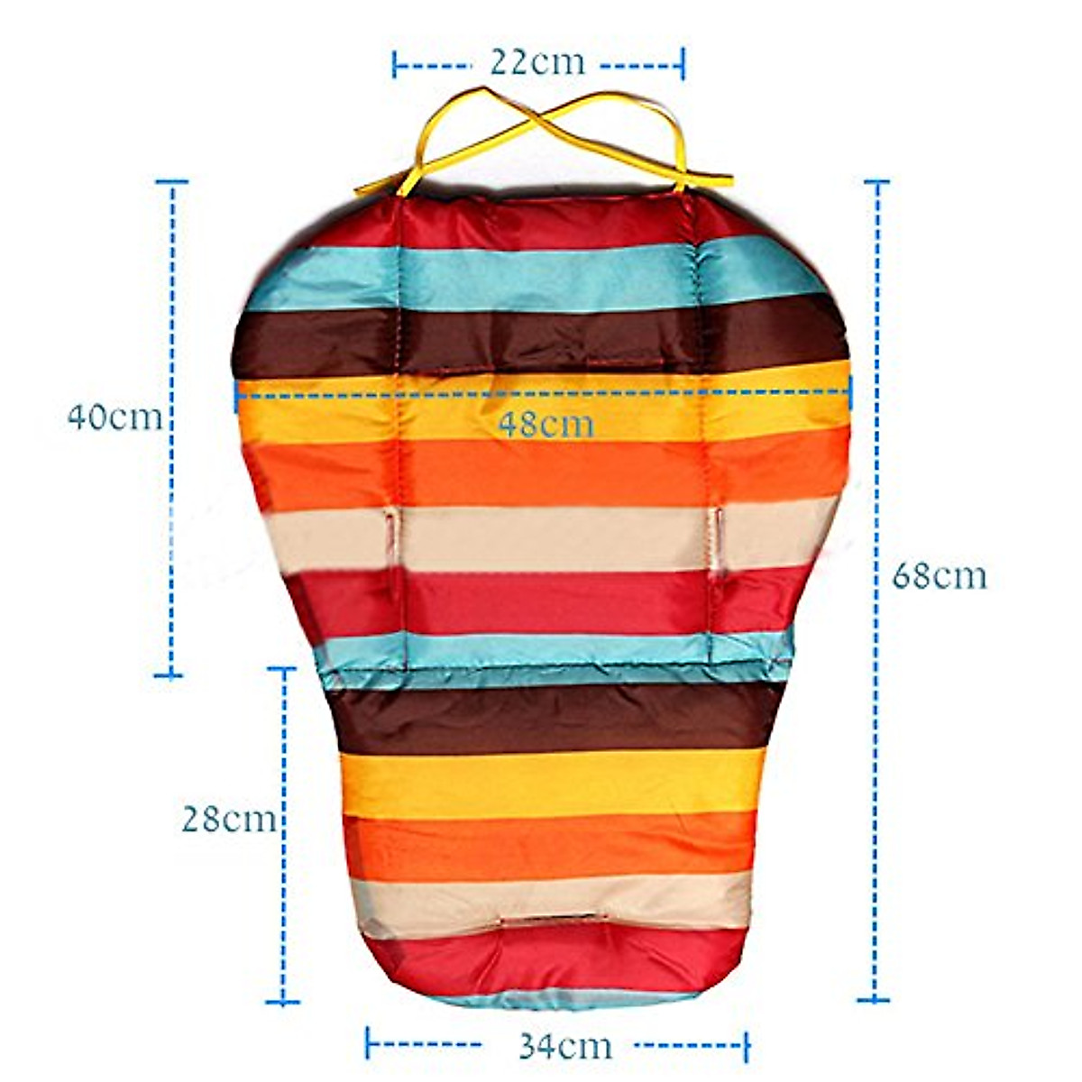 Waterproof Rainbow Baby Kids Car Seat Cotton Liner Padding Breathable Water Resistant Stroller Pushchairs Seat Cushion Pad Protector,Universal Fit (Purple)