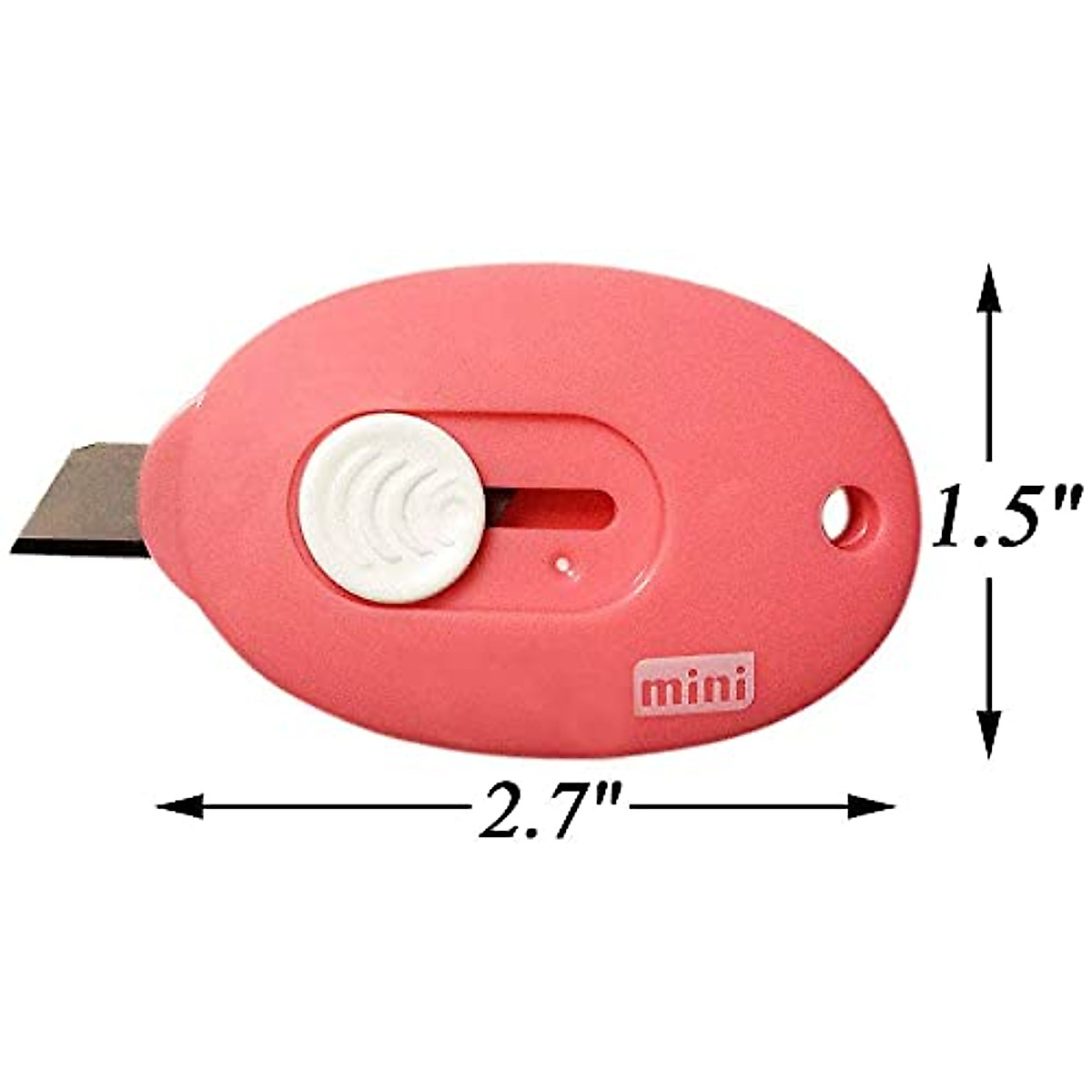 Mini Utility Knives Box Cutter Retractable Letter Opener (Blue/Pink/White) 6PC