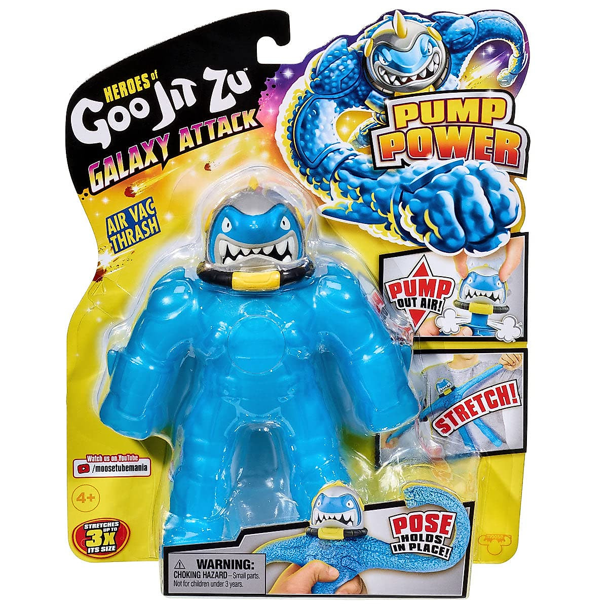 Heroes of Goo Jit Zu Galaxy Attack, Action Figure Pump Power - Air Vac Thrash, Multicolor (41223)