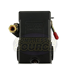 Pressure Switch for Air Compressor 95-125 psi Single Port HEAVY DUTY 26A Replaces HUBBELL FURNAS SQUARE D SIEMENS SEARS DEWALT CRAFTSMAN BLACK MAX JENNY BLACK AND DECKER