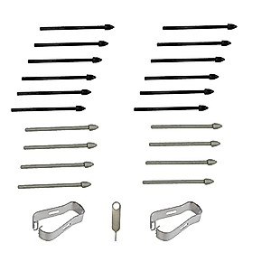 (20pcs Pack) Tab s7 s Pen Nibs Replacement Stylus Tips for Samsung Galaxy tab s7,s7 Plus (Black/Gray)