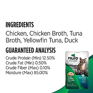 Nulo Freestyle Cat & Kitten Wet Cat Food Pouch, Premium All Natural Grain-Free Soft Cat Food Topper with Amino Acids for Heart Health and High Animal-Based Protein, 2.8 oz, 6 Count