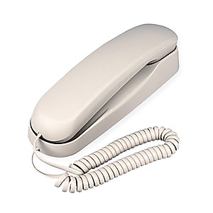 Corded White Wall Phone, TelPal Small Analog Wall Telephone for Seniors Home, Single Line Trimline Landline Phones, No AC Power or Battery Required
