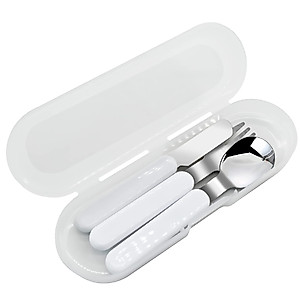 VANRA 3-Piece Children Knife Spoon Fork Set 18/10 Stainless Steel Child Flatware Set Kids Utensils Set with Case for Lunch Box (Fork Spoon Knife Combo)