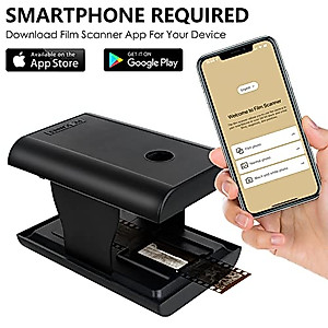 Mobile Film Scanner, 35mm Slide and Negative Scanner for Old Slides to JPG, Suitable for iPhone and Smartphone, Support Editing and Sharing