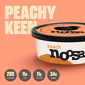 Noosa, Yoghurt Peach, 8 Ounce, Probiotic, Whole Milk Yogurt, Real Peaches, No Artificial Ingredients, Gluten Free