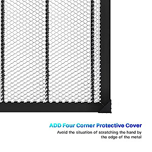 Comgrow Honeycomb Laser Bed 400mm x 400mm with Aluminum Plate for CO2 Diode Laser Engraver Cutting Machine,Laser Engraving Cutter Iron Honeycomb Working Panel