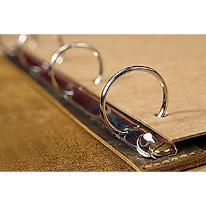 Personalised leather A4 ring binder, retro leather A4 4 ring binder folder, leather A4 portfolio NA405BS