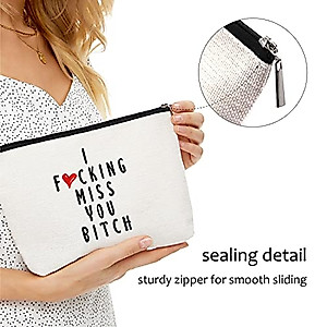 Long Distance Relationship Gifts, I Love You Gifts for Him Her Girlfriend, Boyfriend, Wife, Husband, Besties, Friends, BFF, Valentines Day Christmas Birthday Gifts for Women Men I Miss You Makeup Bag