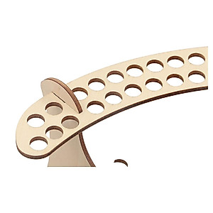 Pokinge Wooden Paint Brush Holder,105 Holes Desk Stand Paintbrush Organizer Paintbrush Holder Organizer Paint Brush Rack for Pencils Pens Paint Brushes