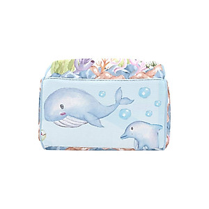 Yeshop Cute Sea Ocean Animal Personalized Diaper Bag Backpack Tote with Name Custom Travel Nappy Mommy Bag Backpack for Baby Girl Boy Gift 10 83inch 6 69inch 15inch