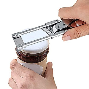 Adjustable Jar Opener for Arthritis, Stainless Steel Can Opener Bottle Jar Lid Gripper Household Kitchen Tool V TOWER