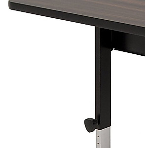Calico Designs Adapta Height Adjustable Office Desk, All-Purpose Utility Table, Sit to Stand up Desk Home Computer Desk, 23" - 32" in Powder Coated Black Frame and 1" Thick Walnut Top, 36 Inch, Black/Walnut