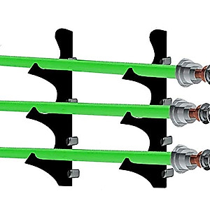 QiXin Lightsaber rack wall-mounted lightsaber rack lightsaber wall-mounted wall mount wall mount bracket-includes hardware 1 set of black 3 layers