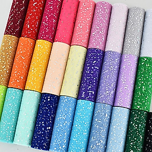 RIBBOOO Light Green Glitter Tulle Rolls 6 Inch by 10 Yards Sequin Tulle Fabric Ribbon for DIY Tutu Skirt Sewing Bow Decorations Craft Supplies Birthday Wedding Baby Shower Party Decoration