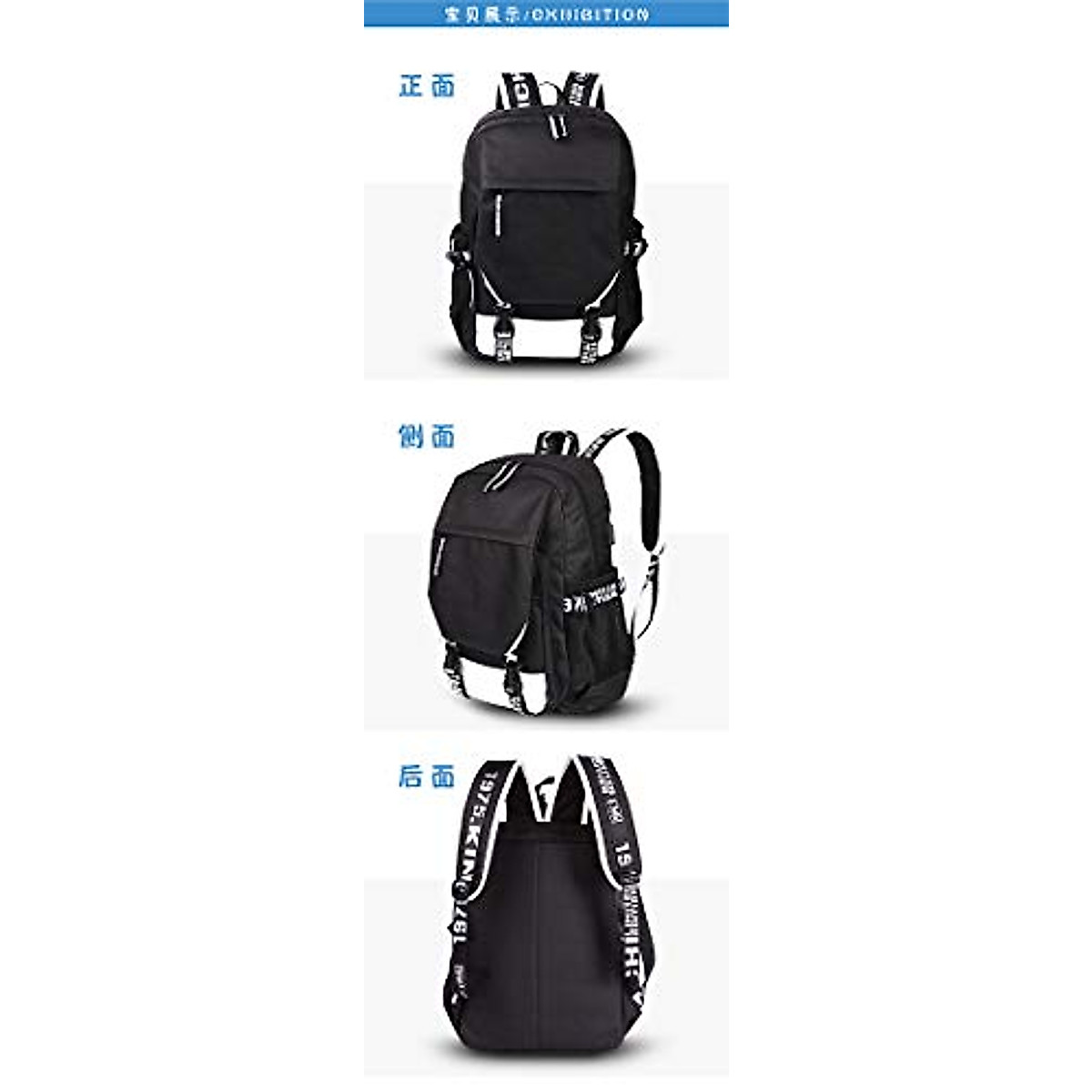 GO2COSY Anime Tokyo Ghoul Backpack Daypack Student Bag Kaneki Ken School Bag Bookbag Shoulder Bag