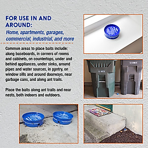 PIC 4PK-Metal-AB Bait Stations Homeplus Ant Killer Metal Bait Stations, Indoor Ant Traps, Indoor Pest Control, Pack of 4