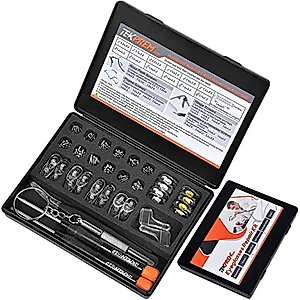 TEKPREM Magnetic Eyeglass Repair Tool Kit, Eye Glasses Repairing Screwdriver Set with Eyeglass Screws,Silicone Nose Pads,Tweezer,Small Screwdriver for Eyeglasses,Sunglasses and Nose Pads Replacement