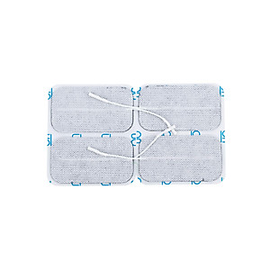 Physical Therapy 081071604 ValuTrode Cloth Electrodes, 2" x 3.5" Rectangle, Pack of 4