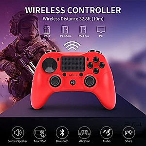 EFFUN Wireless Controller for PS4 /Slim/Pro/PC, Pa4 Controller for Playstation 4 Controller for PS4 Controller with DoubleShock, Motion Sense, Touchpad, Audio Jack, Speaker, Turbo, Gifts for Children