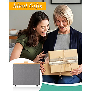 Bulado Toilet Paper Storage Stand, Toilet Paper Basket with Lid for 12-Roll Standard Extra Toilet Paper Holder, Wood Toilet Paper Organizer for Bathroom with Footbase The Ultimate Bathroom Organizer