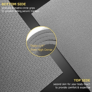 Gxmmat Large Exercise Mat 6'x4'x7mm, Thick Workout Mats for Home Gym Flooring, Extra Wide Non-Slip Durable Cardio Mat, High Density, Shoe Friendly, Perfect for Plyo, MMA, Jump Rope, Stretch, Fitness