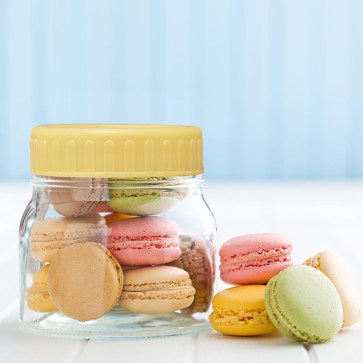 10 Plastic Mason Jar Lids, Colored Mason Jar Lids, 70mm Inner Diameter Mason Jar Lids Regular Mouth with Silicone Ring,Regular Mouth Mason Jar Lids Suitable for Glass Cans, Cans