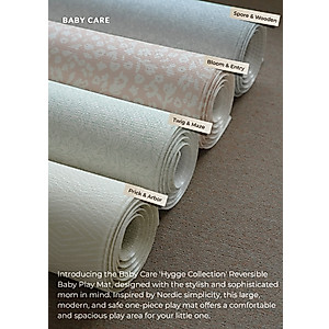 Baby Care Play Mat (Medium, Hygge - Aztec & Arbor) 73" x 49" Original One-Piece Reversible Rollable Waterproof Play Mat for Infants, Babies, Toddler, and Kids