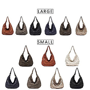 Real Sheep Leather Skin Stripe Hobos Women Large Capacity Hobo Shoulder Bag Casual Patchwork Bag BRONZE S