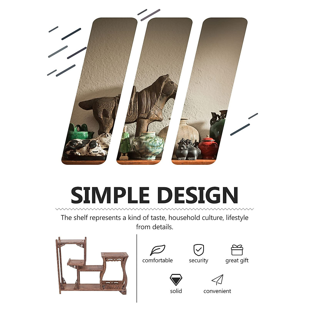 Cabilock Straight Retail Table Display Stand with Shelves for Products 3 Step Straight Display Rack for Retail Table Top Counter Shows Farmers Market Tradeshows