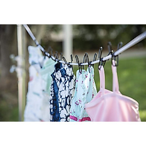 SE 10' Elastic Drying Cord with Weather Resistant Clips - OD-CL006