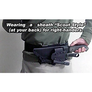 Whole Earth Supply Black Leather Tracker Sheath Fixed Blade Knife Hunting Skinning Blanks Knives